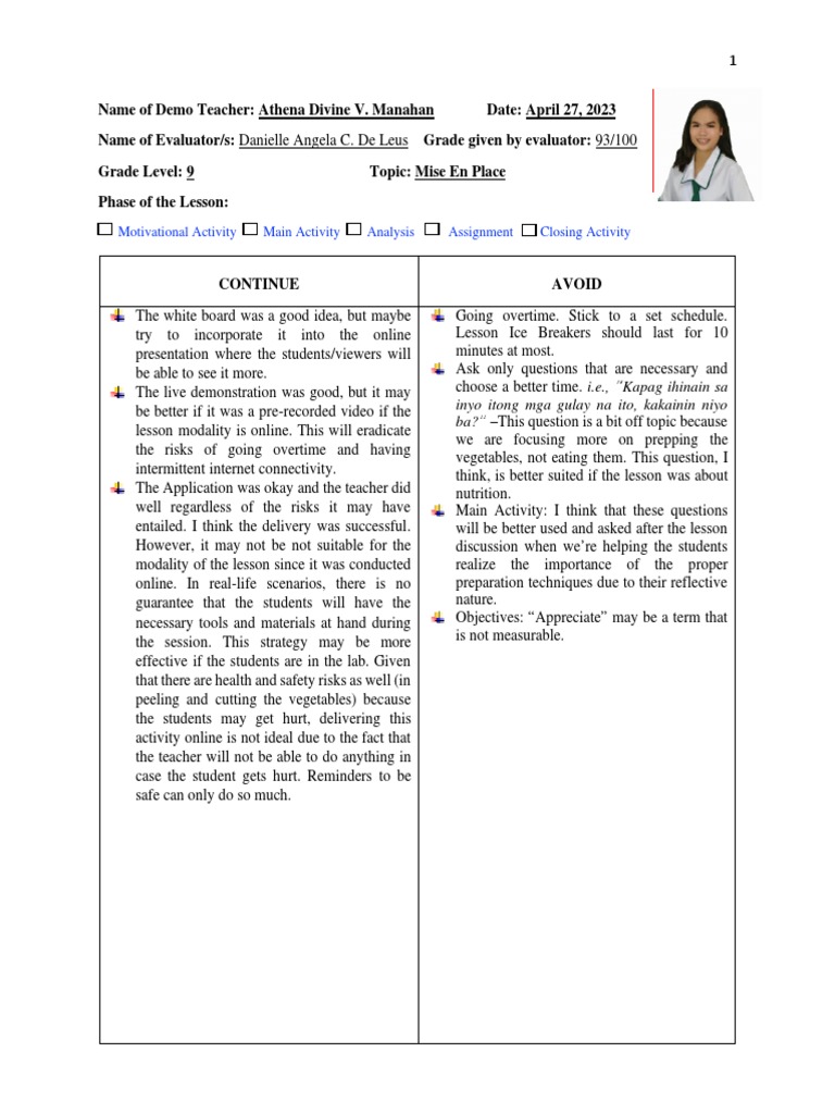 Eval-Form-3-Ta-Manahanad-Continue-And-Avoid-Form 1 | PDF