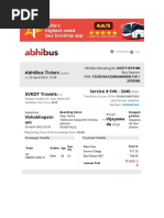 RedBus Ticket Format | PDF | Ticket (Admission) | Public Transport
