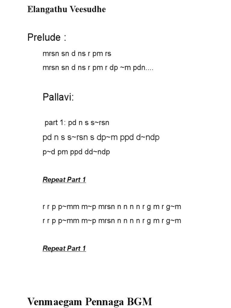 Flute Notes for Tamil Songs Collection | PDF | Religion & Spirituality