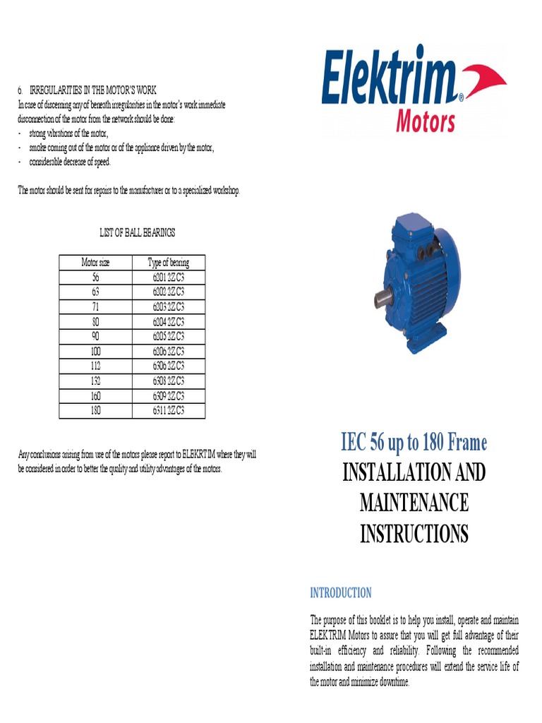 Manual IEC56-180 PDF | PDF | Electric Motor | Fuse (Electrical)