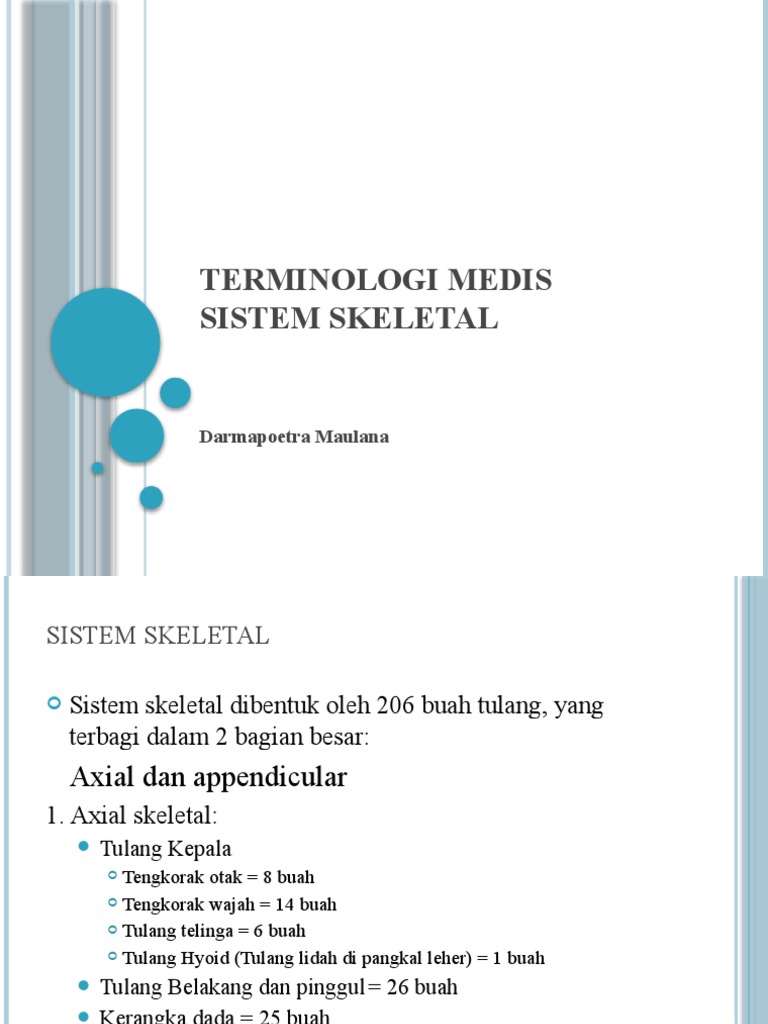 Terminologi dan Struktur Sistem Skeletal | PDF | Kajian Bahasa Asing
