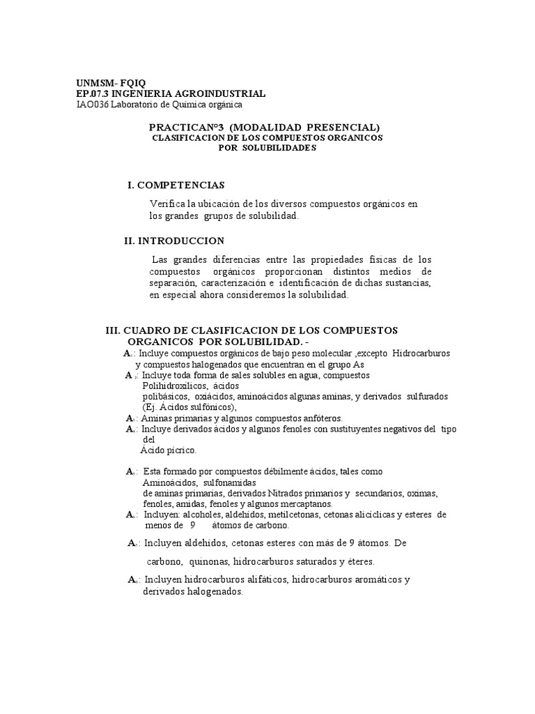 Unmsm Solubilidades 2023 Descargar Gratis Pdf Amina Química 