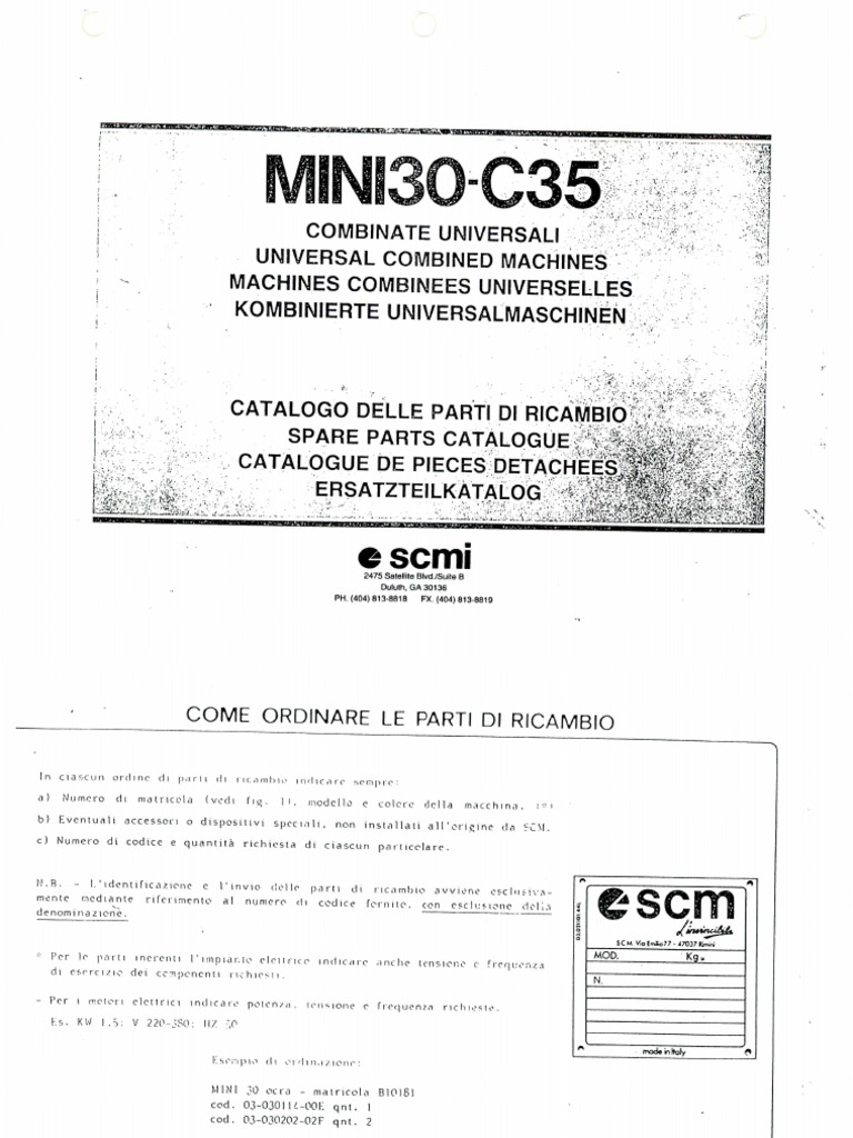SCM C35 Parts | PDF