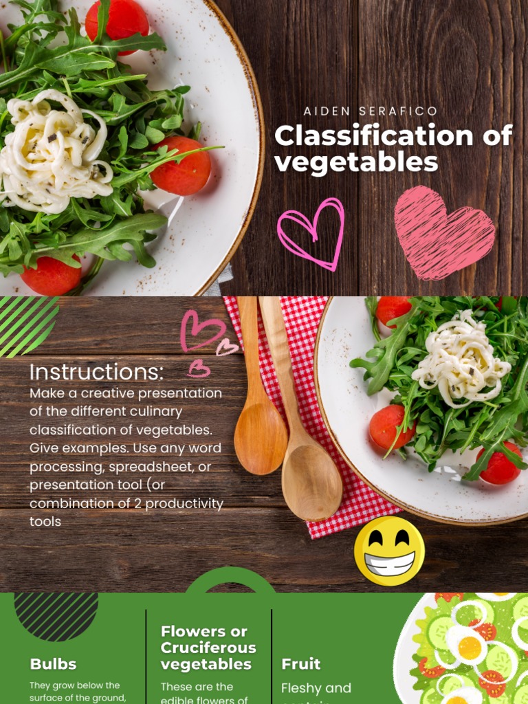 Culinary Classifications of Vegetables | PDF