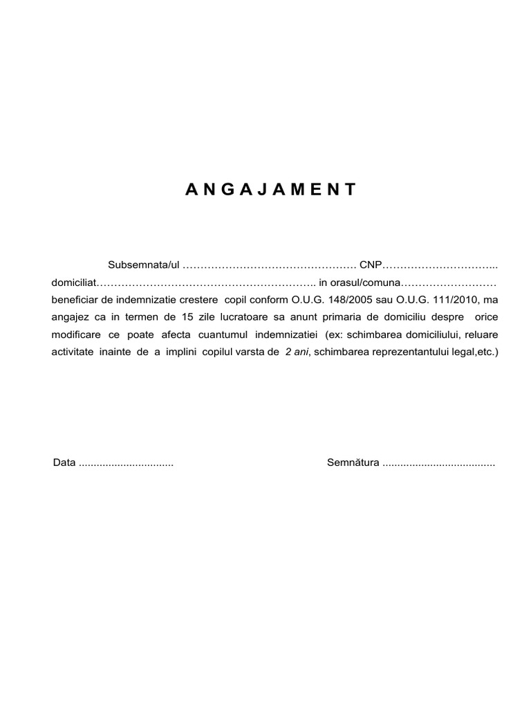Angajament PDF | PDF