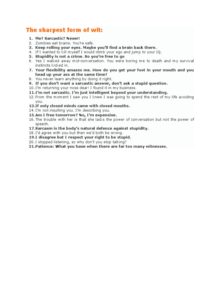 21 sarcasm quotes that are sharp, funny and they definitely made me ...