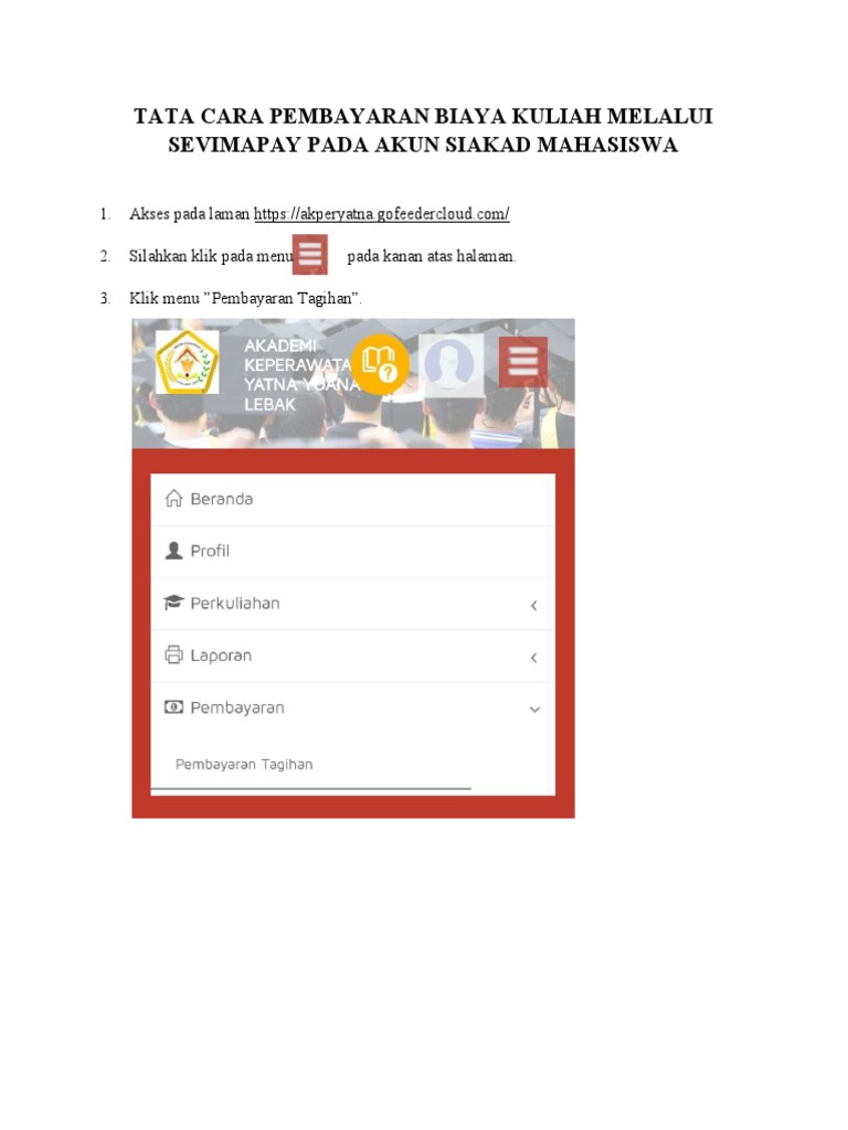 CARA BAYAR SPP VIA SEVIMAPAY | PDF