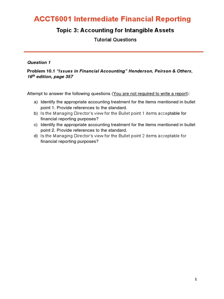 Topic 3 Tutorial Questions | PDF | Debits And Credits | Financial Statement