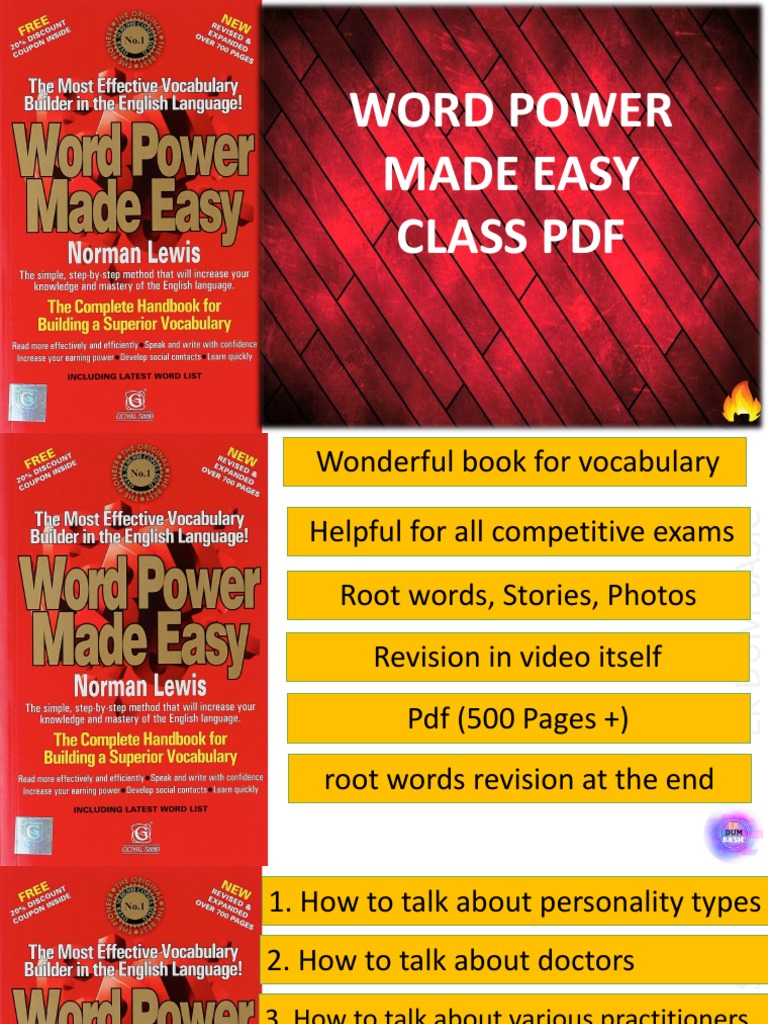 Word Power Made Easy Class PDF | PDF