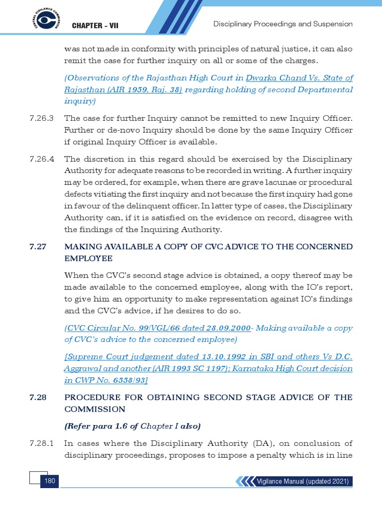Updated Vigilance Manual 2021 Guidelines | PDF | Government | Justice