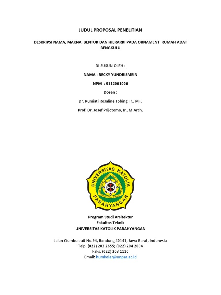 Judul Proposal Penelitia Tubes Uas | PDF