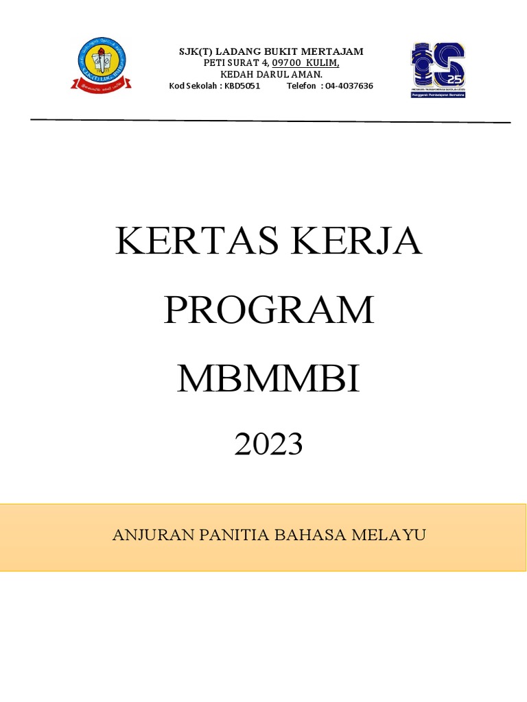 KERTAS KERJA Program Mbmmbi 2023 | PDF
