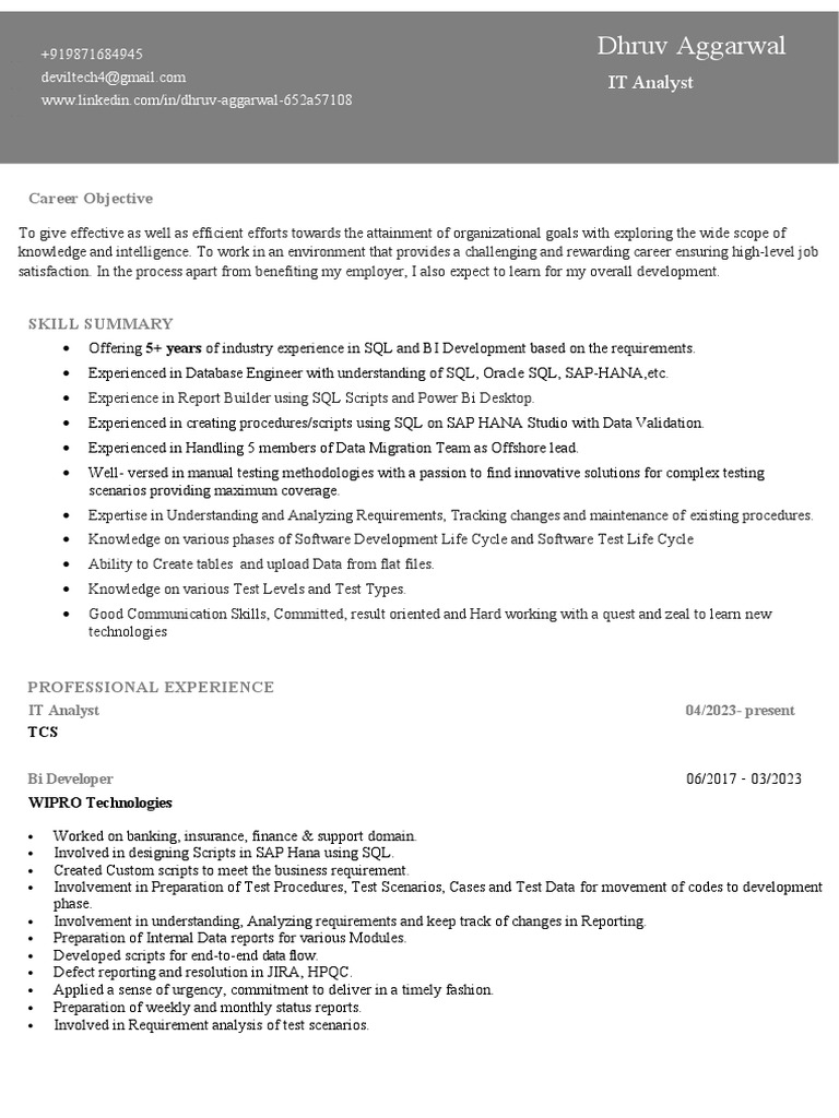 Dhruv Aggarwal_Bi developer | PDF Dhruv Aggarwal_Bi developer | PDF