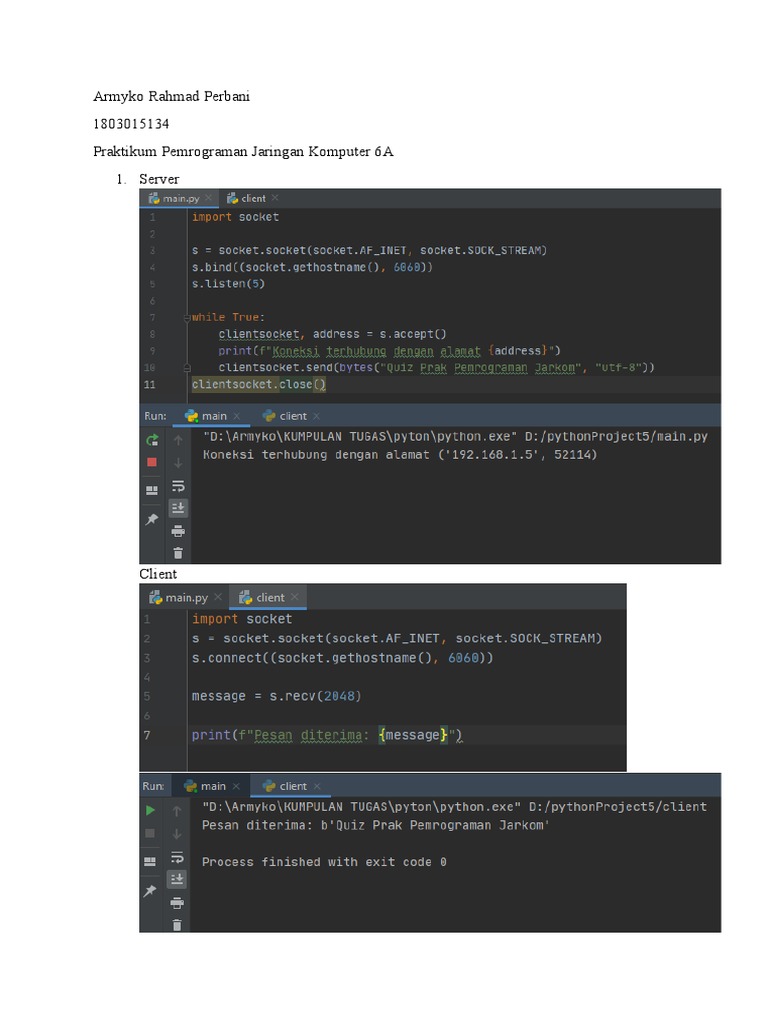 Quiz - Praktikum Pemrograman Jaringan Komputer - 6A - ArmykoRahmadP ...