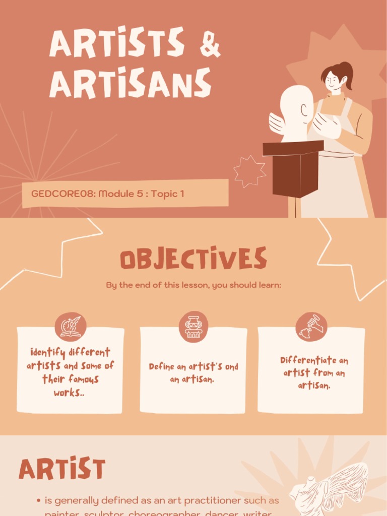 GE6 Module 5 Topic 2 Artists and Artisans | PDF