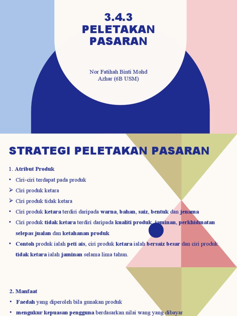 3.4.3 Peletakan Pasaran | PDF