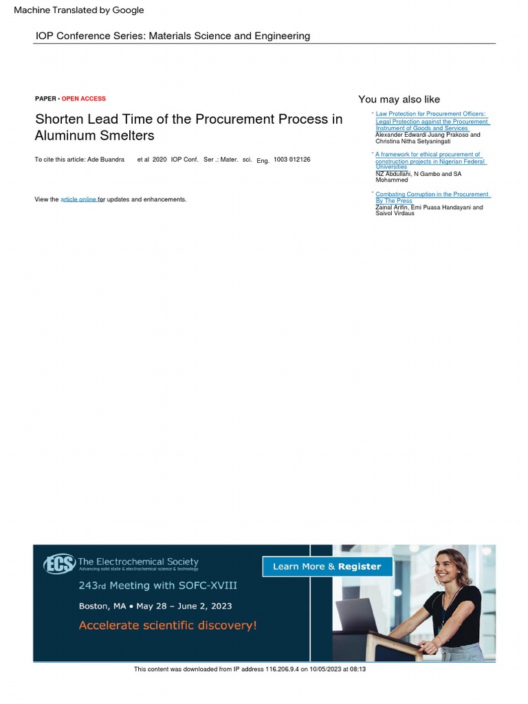 Optimizing the Procurement Process: Shortening Lead Times in Aluminum ...