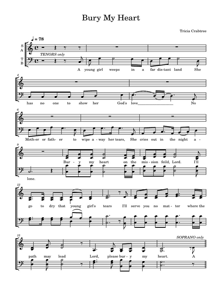 Bury My Heart (SATB) PDF | PDF