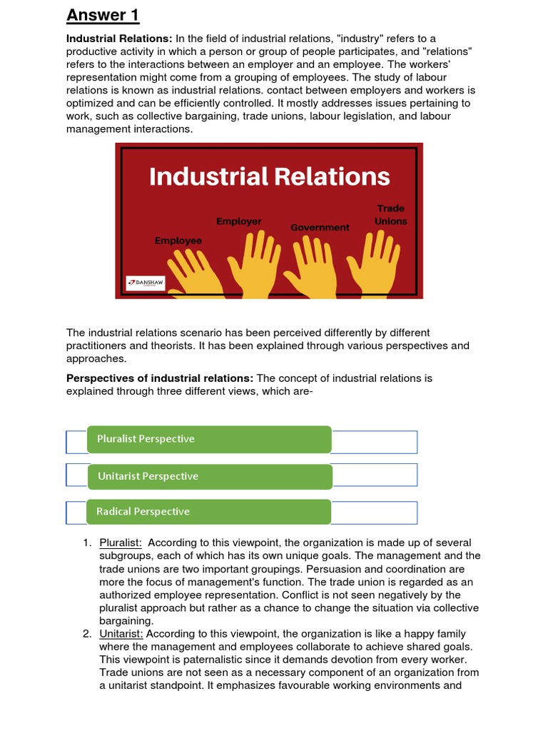 Industrial Relations Assignment | Download Free PDF | Employment | Industrial Relations