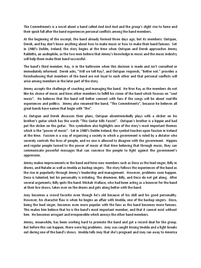 The Commitments - Summary | PDF