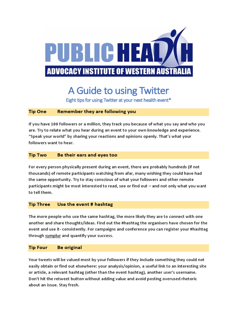 A Guide To Using Twitter PDF | PDF | Career & Growth | Self-Improvement