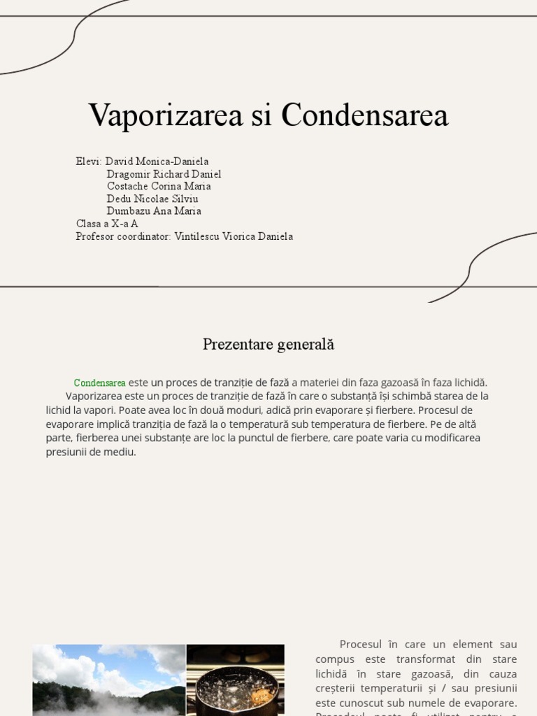 Vaporizarea Si Condensarea | PDF