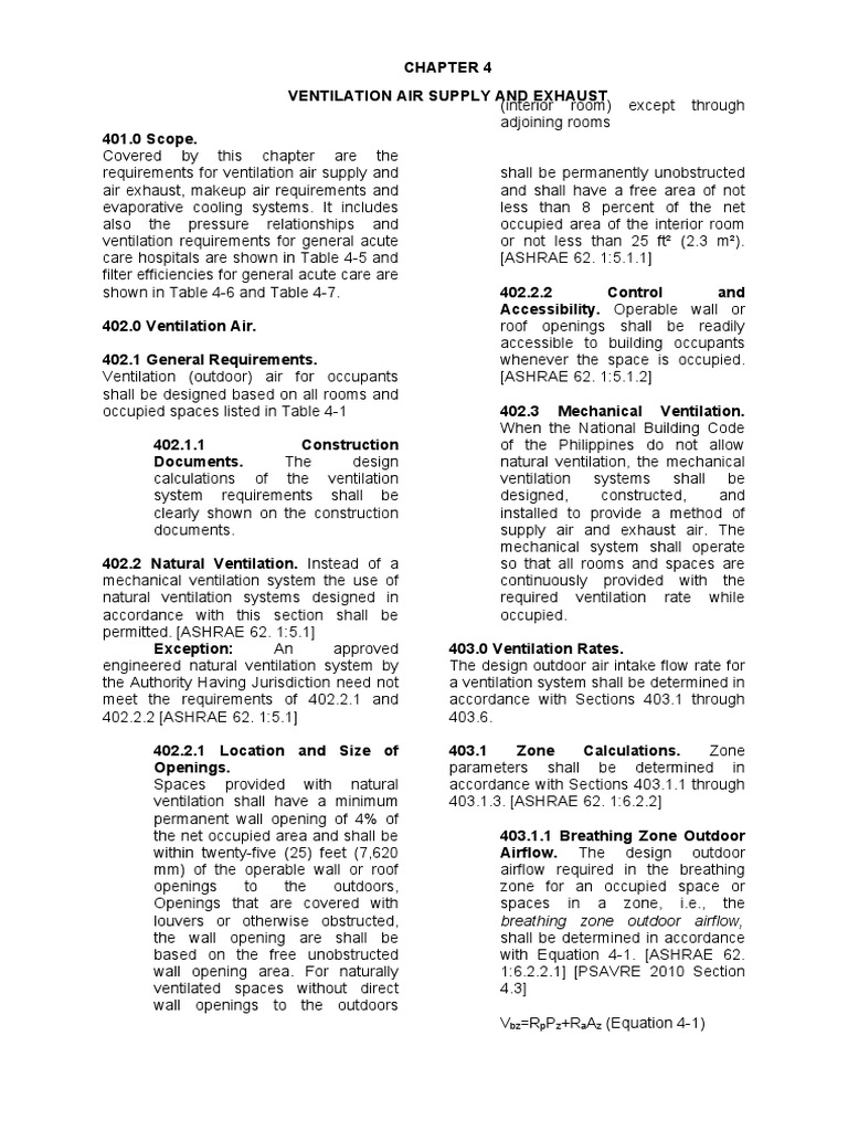 Chapter 4 (Part 1) | PDF | Ventilation (Architecture) | Temperature