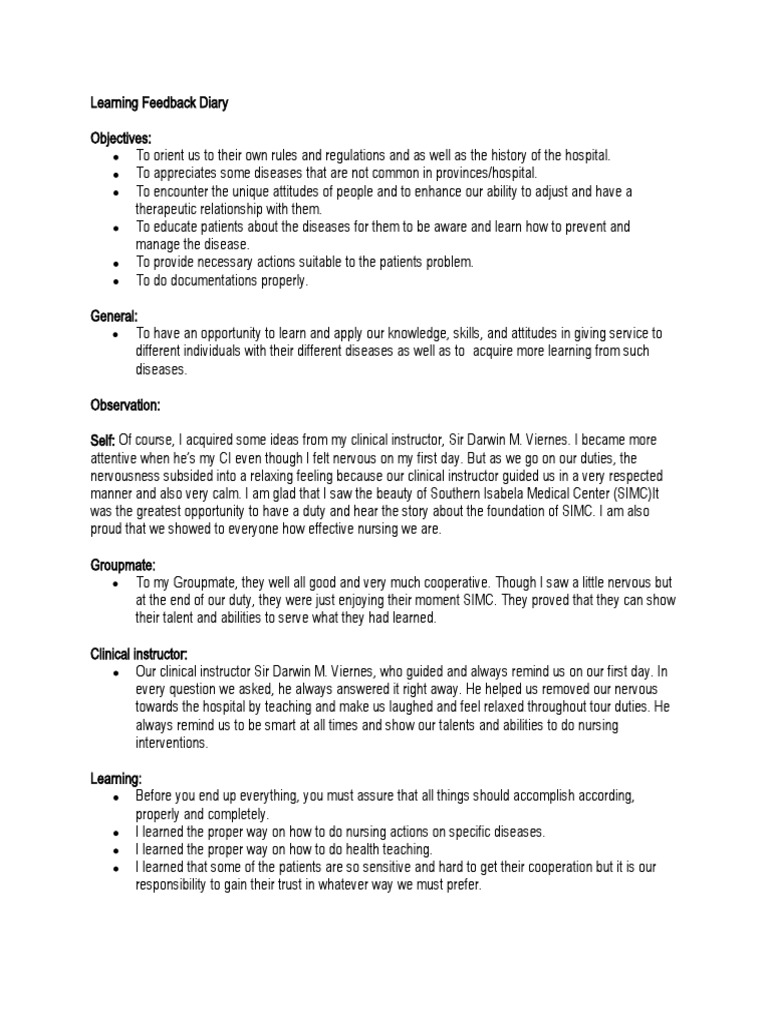 LFD 1 | PDF | Nursing | Hospital