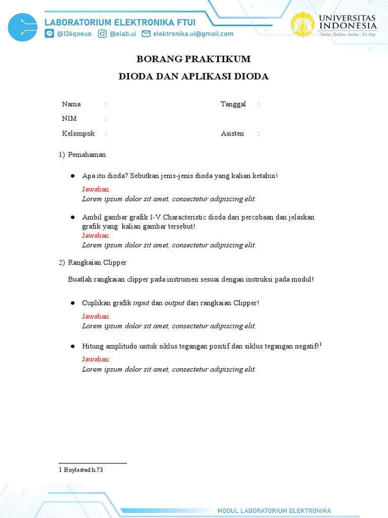 Borang Dioda & Aplikasi Dioda | PDF