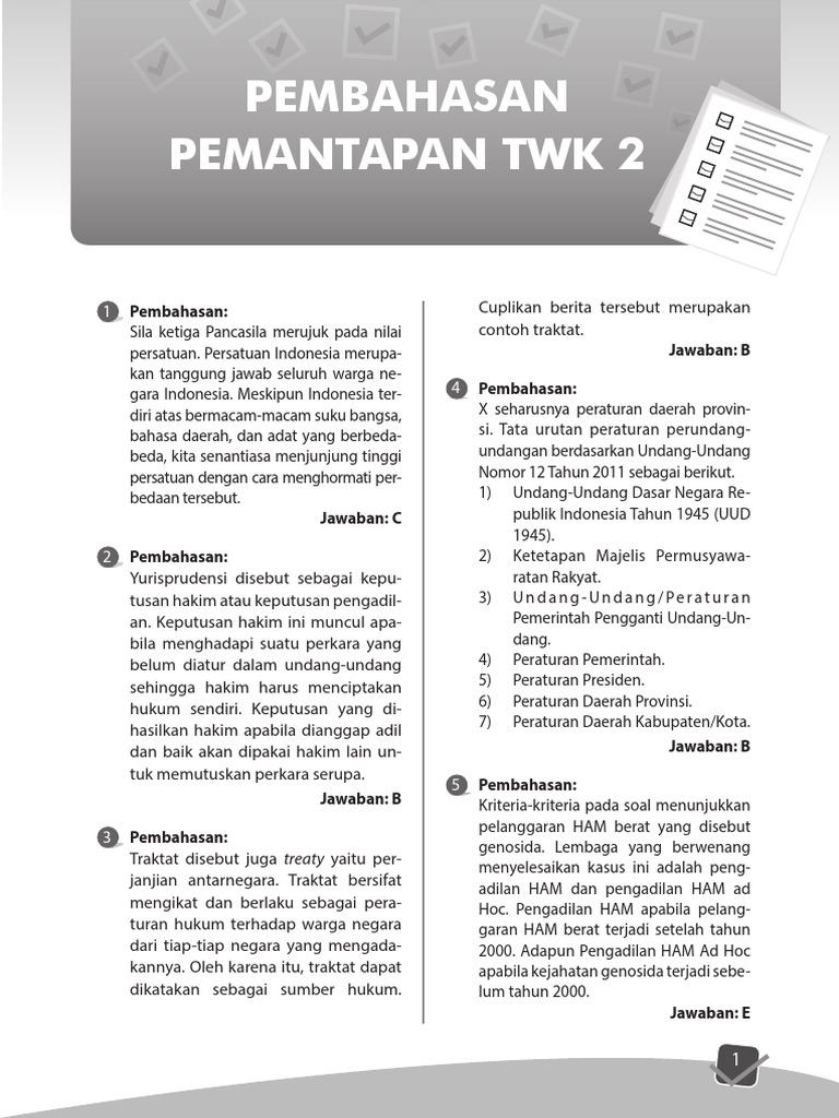 Pembahasan Pemantapan TWK 2 | PDF