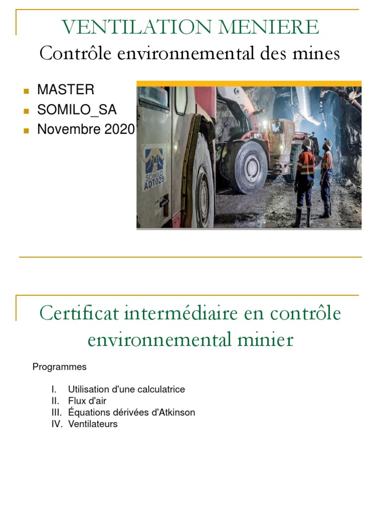 VCM1 v2 VENTILATION DES MINES PDF | PDF