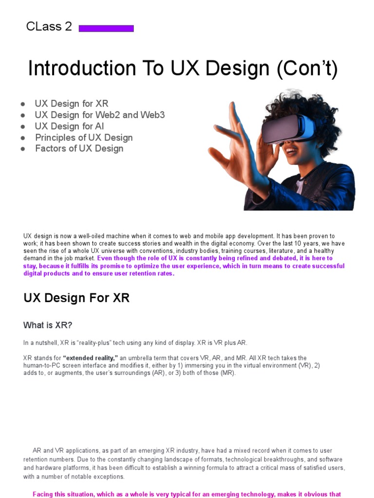 Class Note Introduction To UX Design 2 | PDF | Artificial Intelligence | Intelligence (AI ...