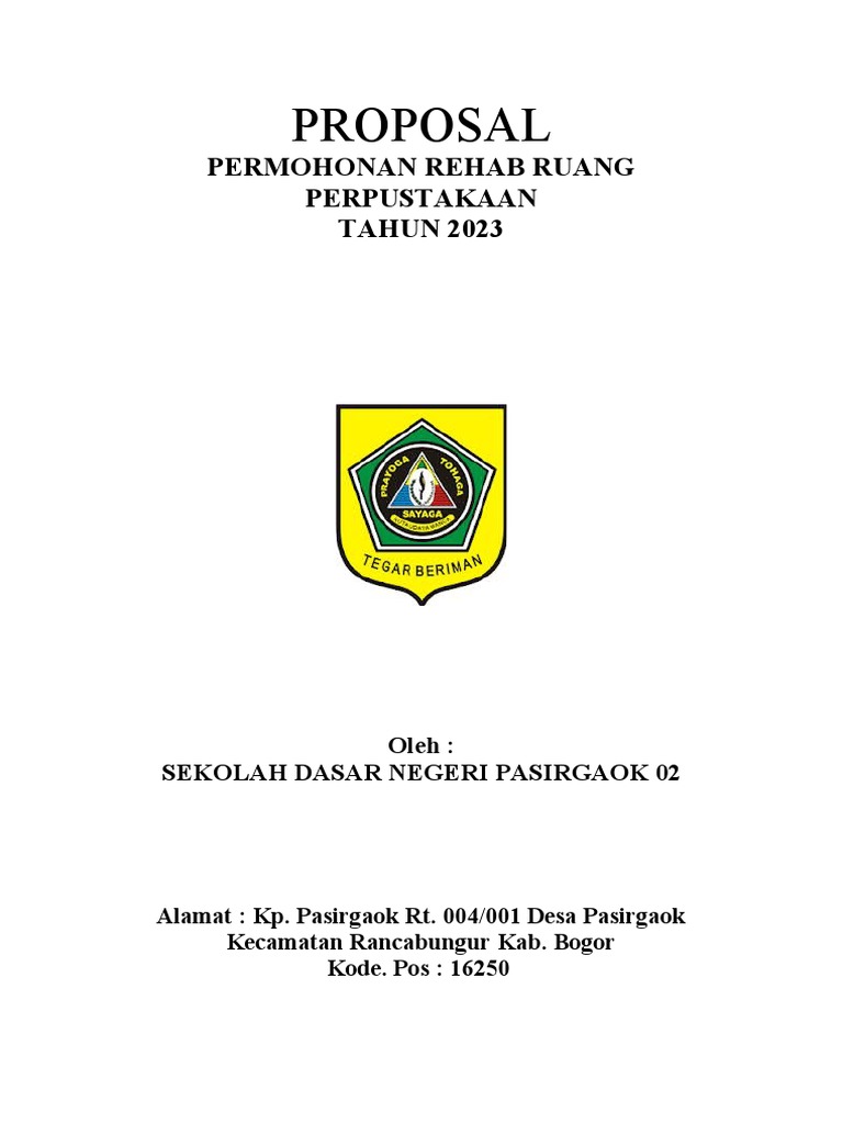 PROPOSAL Pengadaan Perpustakaan | PDF