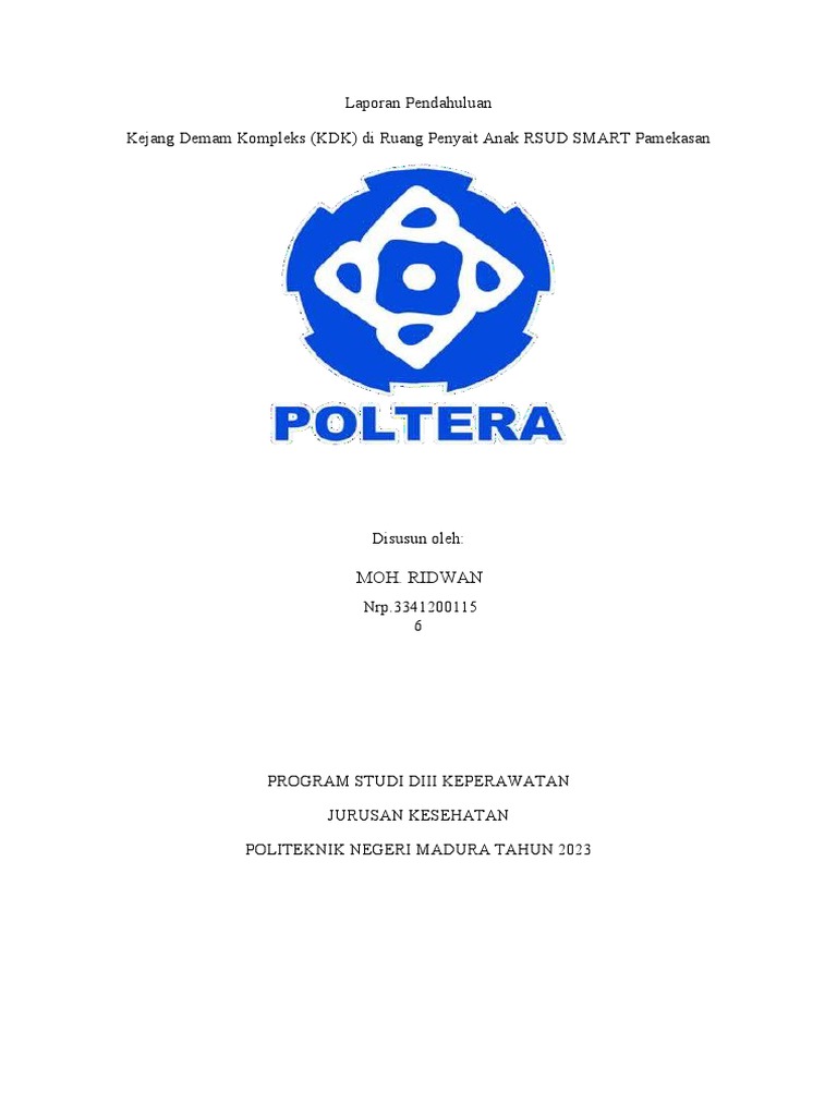 LP 2 - Moh. Ridwan, - Kejang - Demam - Kompleks - (KDK) | PDF