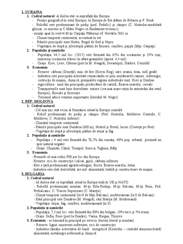 Tarile Vecine Romaniei | PDF