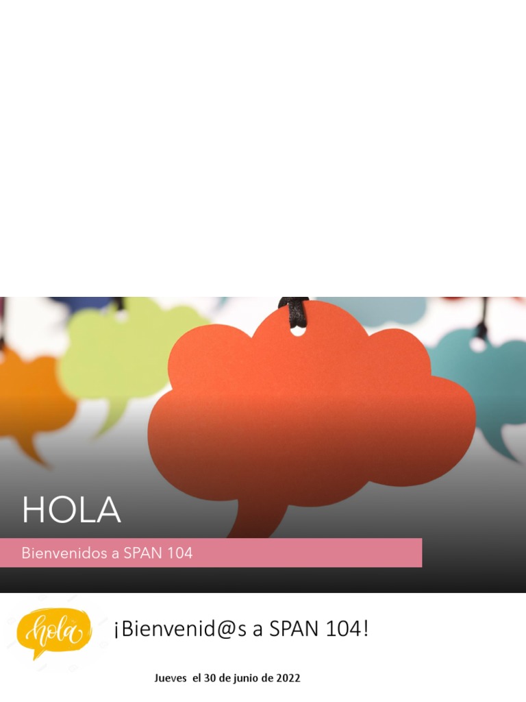 Intro to Spanish Syllabus Overview | PDF | Grammar | Linguistic Morphology