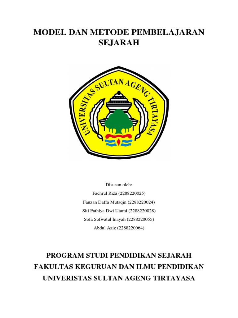 Makalah MODEL DAN METODE PEMBELAJARAN SEJARAH | PDF | Karier & Perkembangan | Pengembangan Diri