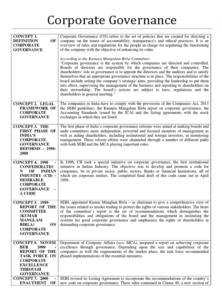 Corporate Governance | PDF | Corporate Governance | Governance