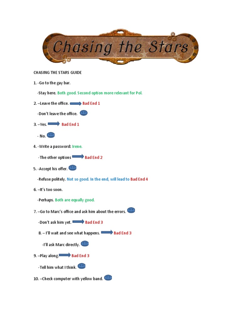 Chasing The Stars Guide | PDF