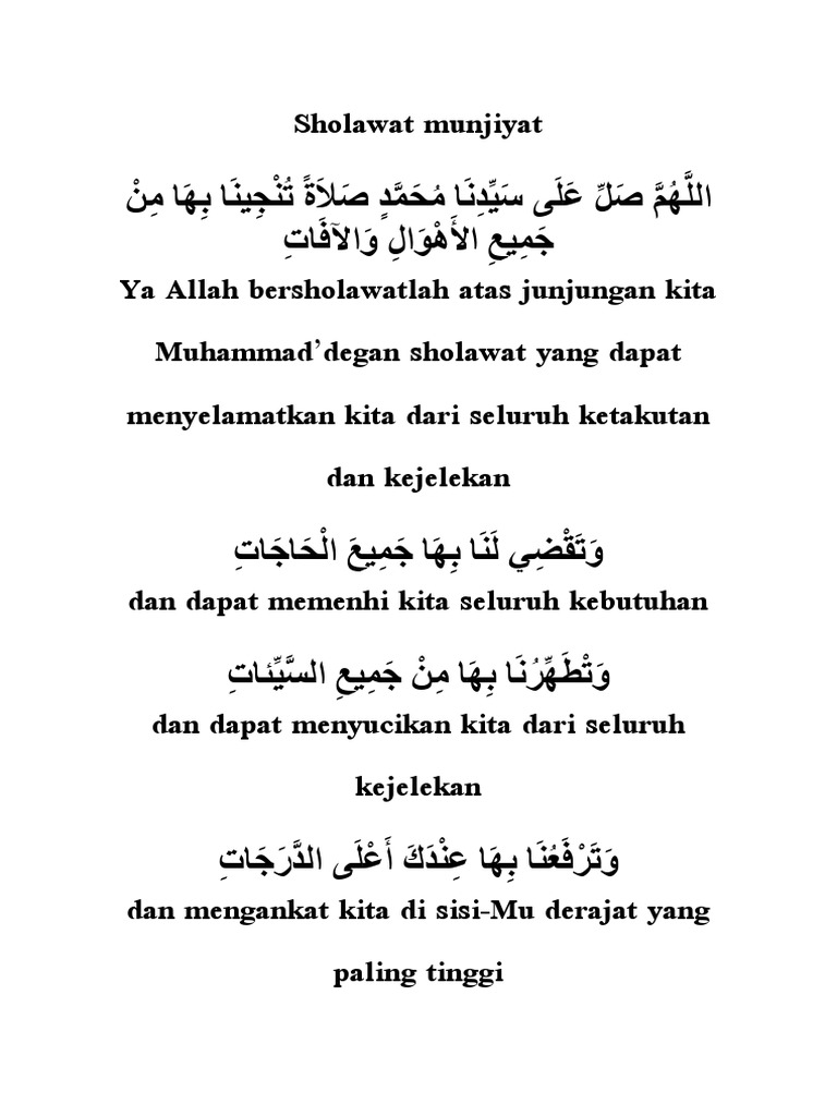 Sholawat Munjiyat | PDF
