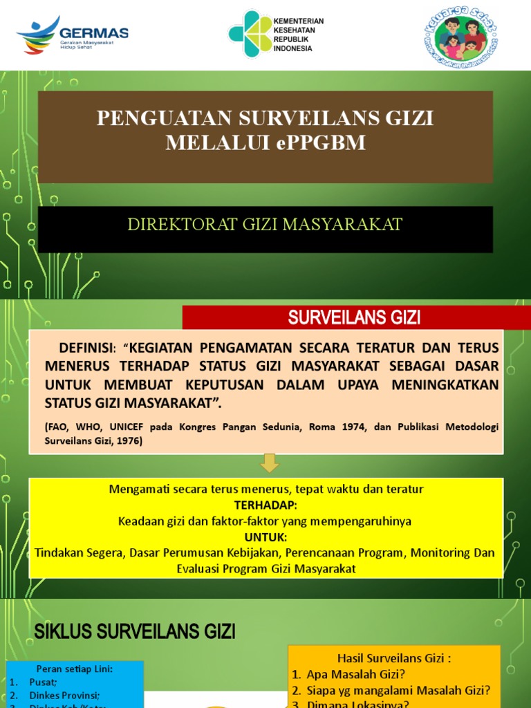 Paparan Orientasi Surveilans Gizi ePPGBM 2019 | PDF