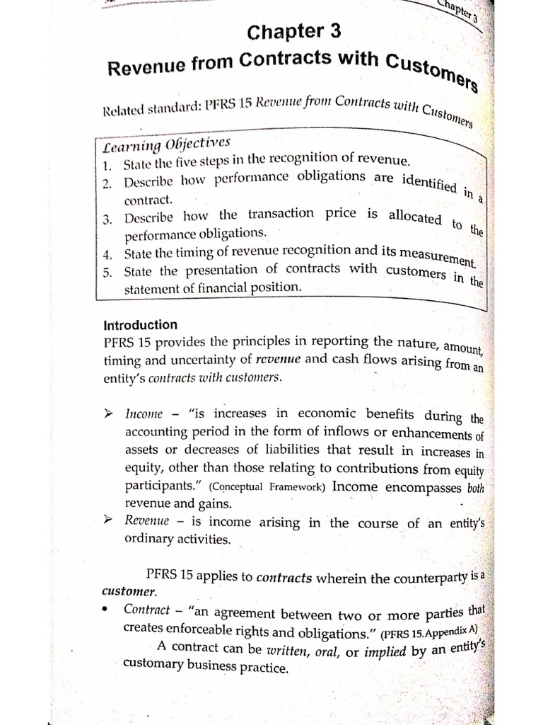 Chapter 3 Revenue From Contracts With Customer PDF | PDF
