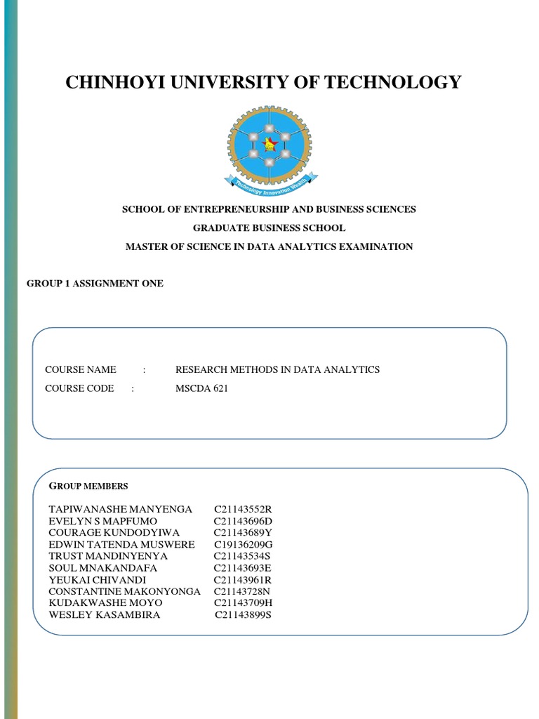 Edwin Muswere Research Methods Assignment | PDF | Data Analysis ...