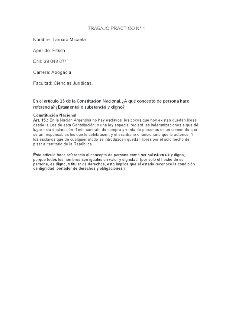 Trabajo Práctico N 1 | PDF