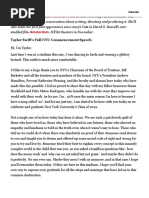 Full Transcript Taylor Swift Speech | PDF