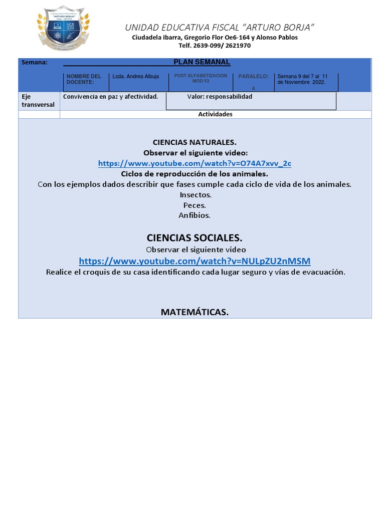 Semana 9 Mod 3 7-11 Noviembre PDF | PDF