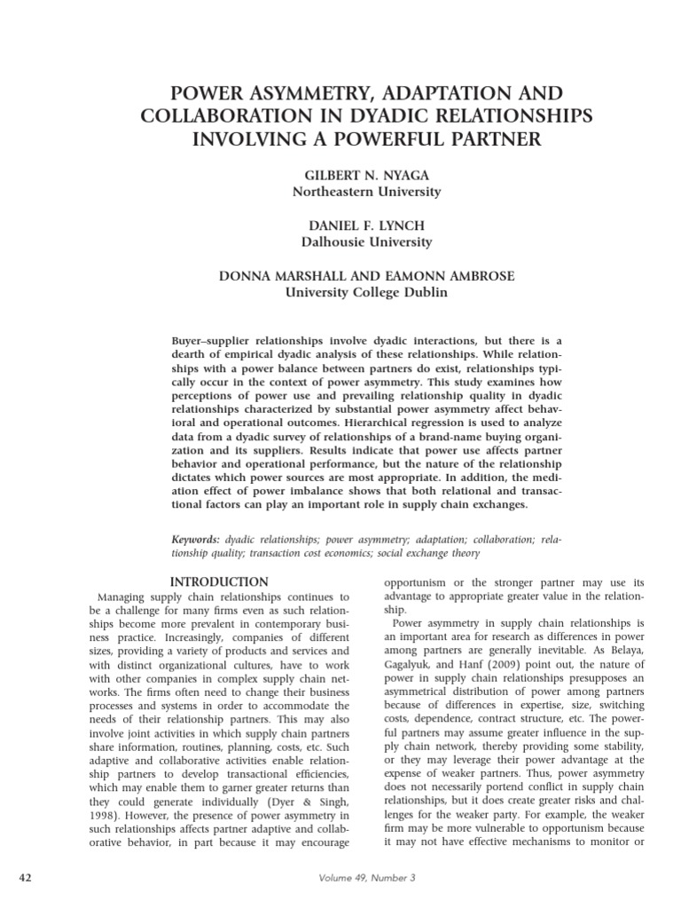 Nyaga - Power Asymmetry, Adaptation and Collaboration in Dyadic ...