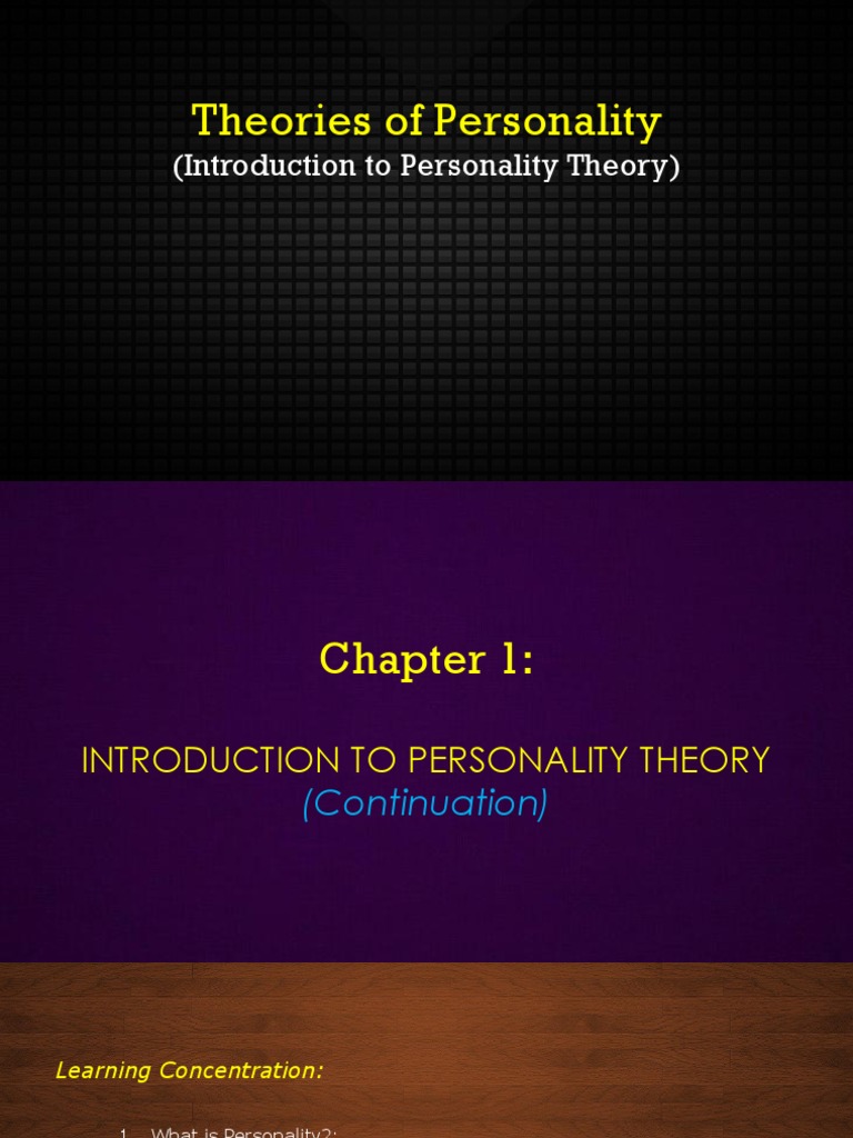 Introduction To Personality Theories (Part II) PDF | PDF | Theory ...