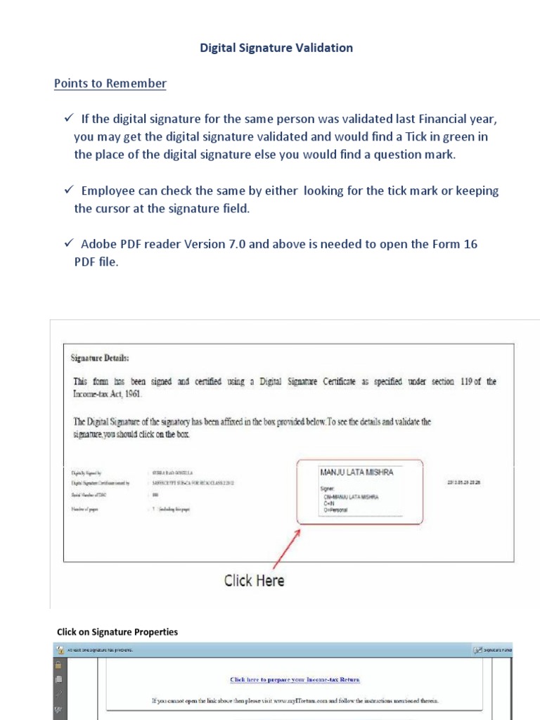 Digital Signature Validation Process | PDF