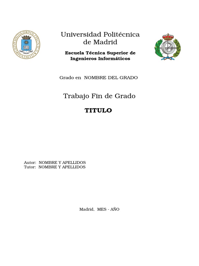 Plantilla Tfgs Etsiinf Upm | PDF
